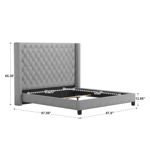 Zipcode Design Kaster Tufted Upholstered Low Profile Platform Standard Bed Reviews Wayfair